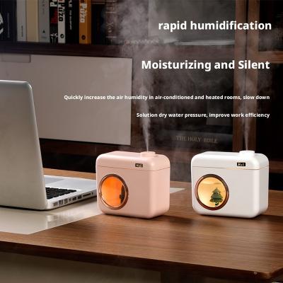 China 400ml Capacity Plastic USB Ultrasonic Humidifier Camera Shaped Design OEM Logo for sale