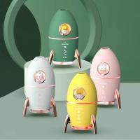 China Mini Low Noise Ultrasonic Air Humidifier Aromatherapy Room Humidifier Rocket Shaped for sale