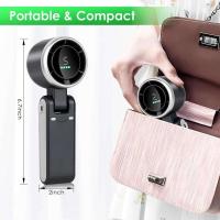 China Portable Fan High Speed air Conditioner Mini USB Portable Outdoor Brushless Motor Digital Display Hanging Neck Fan for sale