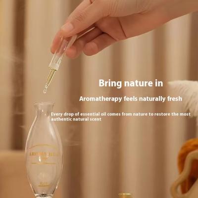 China USB Waterless Aroma Diffuser Real Wood Flame Effect LED Night Light Fragrance Diffuser for Home Office Desktop for sale
