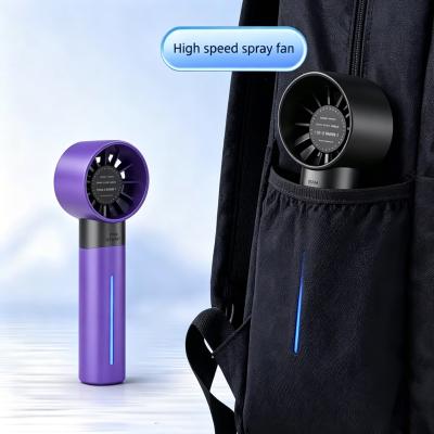 China G106 High Speed Mist Handheld Fan Manufacturer 1200mAh Portable Water Spray Fan for sale