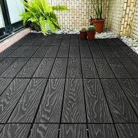 China Wood WPC Composite Decking Tiles Rotproof Interlocking Wood Tiles for sale