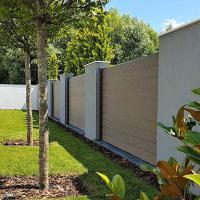 China Outdoor WPC Fence Panels Lightweight Plastic Wood Grain Fence Panels for sale