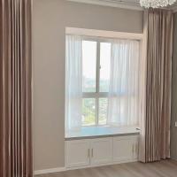 China Silent Corrugated Folding Smart Home Aluminium Motorised Curtain Track WifiTuya Motor for Bedroom for sale