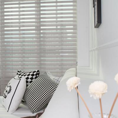 China Roller Zebra Blind Curtain White Gray Colored For Living Room for sale