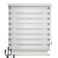 China Double Pane Sheer Zebra Vision Blinds Polyester Metallic Material For Office for sale