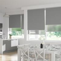 China White Color Blackout Roller Window Blinds Waterproof For Kitchen 1.8M Width for sale