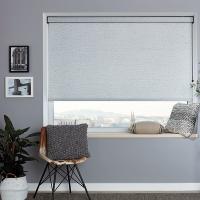 China Manual Fabric Grey Day And Night Roller Blinds For Indoor Privacy Protection for sale