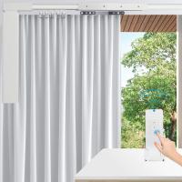 China Wholesale Factory Aluminium Heavy Duty Ceiling Tuya Wifi Motor Automatic Smart Electric Curtain Rail Track System for sale