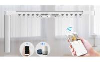 China Wholesale Factory Aluminium Heavy Duty Ceiling Tuya Wifi Motor Automatic Smart Electric Curtain Rail Track System for sale