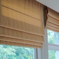 China Intelligent Motorized Office Window Drapes , Blackout Roman Shades For Office Bedroom for sale