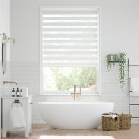 China Grey Motorized Roman Blind Curtains PVC Laminated Type For Living Room for sale