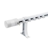 China Aluminium Double Living Room Bay  Black Combining Curtain Rods And Rails for sale