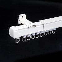 China 1.1-2.1m Aluminium Heavy Duty Ceiling Wall Mount Retractable Tension Curtain Track Set for sale