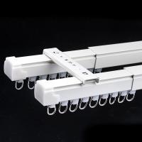 China Metal Extendable Curtain Track , Telescopic S Fold Heavy Duty Curtain Rails for sale