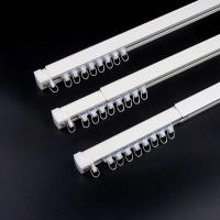 China Metal Extendable Curtain Track , Telescopic S Fold Heavy Duty Curtain Rails for sale
