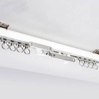 China Magnetic Tight Closure Metal Plastic Overlapping Curtain Track Pulley System Master Carrier for sale