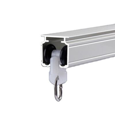 China Wholesale Affordable Aluminium Alloy Extrusion Ceiling Mount Hospital Household S Fold Curtain Track Rail for sale