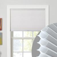 China Cordless Double Pleated Honeycomb Window Shade Windproof Polyester Material for sale
