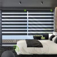 China Roller Zebra Blind Curtain White Gray Colored For Living Room for sale