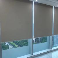 China Smart Wifi Remote Control Roller Blinds , Automatic Electric Curtain Blinds For Office for sale