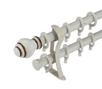 China 32mm thick pole hardware metal aluminum bar complete finished curtain rods with all accessories for sale