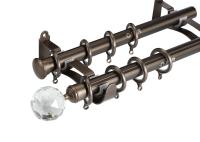 China 32mm thick pole hardware metal aluminum bar complete finished curtain rods with all accessories for sale