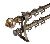 China 32mm thick pole hardware metal aluminum bar complete finished curtain rods with all accessories for sale