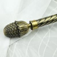 China wholesale window decoration bronze Gold Chrome copper sliver metal iron curtain rods set for sale