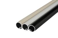 China Window Decorative Fitting Stainless Steel Pipe Curtains Metal Double Black Color Curtain Rods for sale