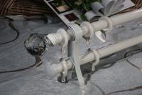 China 28mm Decorative Aluminum Poles Crystal Finials Curtains Rods Set for sale