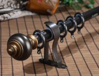 China Window Decorative Luxury Resin End Caps 28mm Hollow Aluminum Curtain Rod for sale