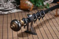 China Window Decorative Luxury Resin End Caps 28mm Hollow Aluminum Curtain Rod for sale