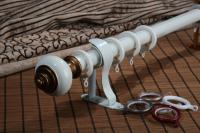 China Window Decorative Luxury Resin End Caps 28mm Hollow Aluminum Curtain Rod for sale