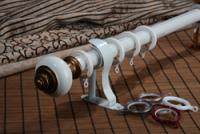 China Window Decorative Luxury Resin End Caps 28mm Hollow Aluminum Curtain Rod for sale