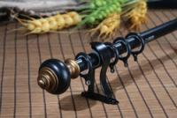 China Window Decorative Luxury Resin End Caps 28mm Hollow Aluminum Curtain Rod for sale