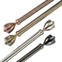 China Elegant Heavy Duty Long Curtain Rod Brackets With Round Finials for sale