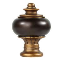 China Elegant Heavy Duty Long Curtain Rod Brackets With Round Finials for sale