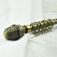 China Living Room160/200/250/300/350/400cm Twist Iron Pole Single Swivel Curtain Rods Wholesale Morocco for sale