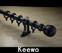 China Wood Curtain Rod UK Design Livingroom Window Curtain Pole , Rod Finials, Livingroom Curtain Pole for sale