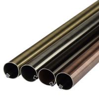 China Ready ship window decorative ball end cap metal 28mm diameter single curtain rods with curtain rod accessories for sale