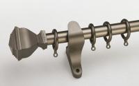 China Wall Mount 28mm Aluminum Pipe Double Curtain Rod Holder Image Curtain for sale
