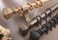China Wall Mount 28mm Aluminum Pipe Double Curtain Rod Holder Image Curtain for sale