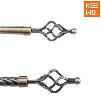 China 28mm Extendable Curtain Pipe Rod Silver Color For Home Window for sale