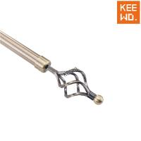 China 28mm Extendable Curtain Pipe Rod Silver Color For Home Window for sale
