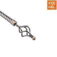 China 28mm Extendable Curtain Pipe Rod Silver Color For Home Window for sale
