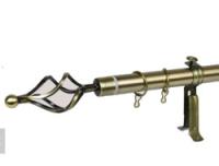 China 28mm Extendable Curtain Pipe Rod Silver Color For Home Window for sale