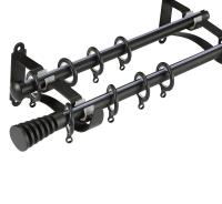 China Antique Brass Stainless Steel Extendable Curtain Rods With Curtain Accessories for sale