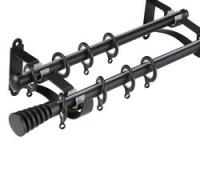 China Antique Brass Stainless Steel Extendable Curtain Rods With Curtain Accessories for sale