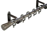 China Antique Brass Stainless Steel Extendable Curtain Rods With Curtain Accessories for sale